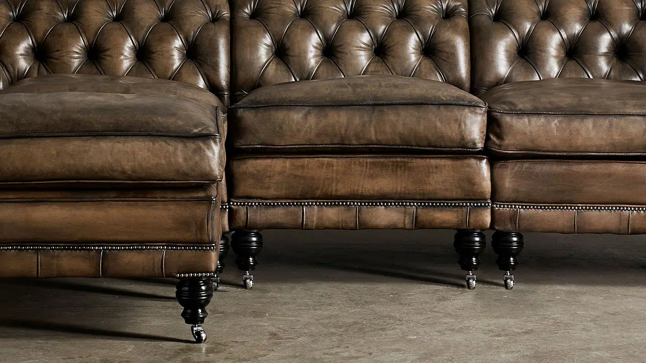 Used leather sectionals store