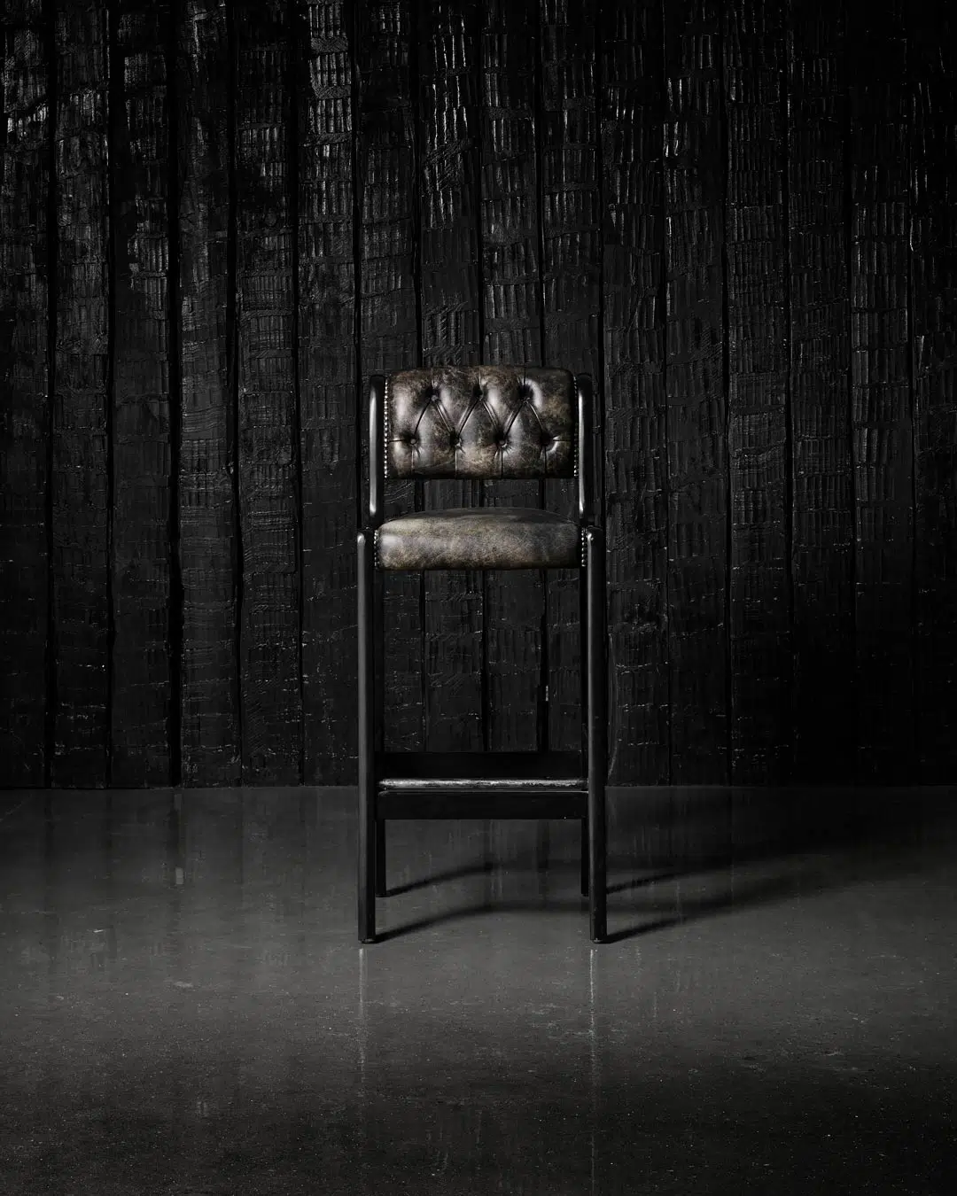 Regency Chesterfield Bar Stool | Monochrome | Fleming Howland